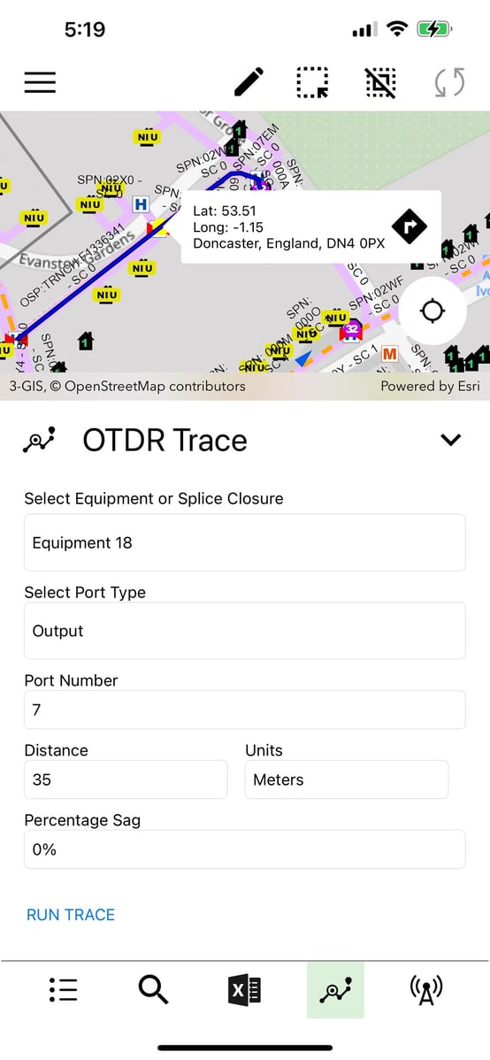 Using 3-GIS | Web and Mobile to find a fault location